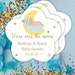 Over the Moon Baby Shower Favor Stickers Moon Baby Shower Favor Labels ...