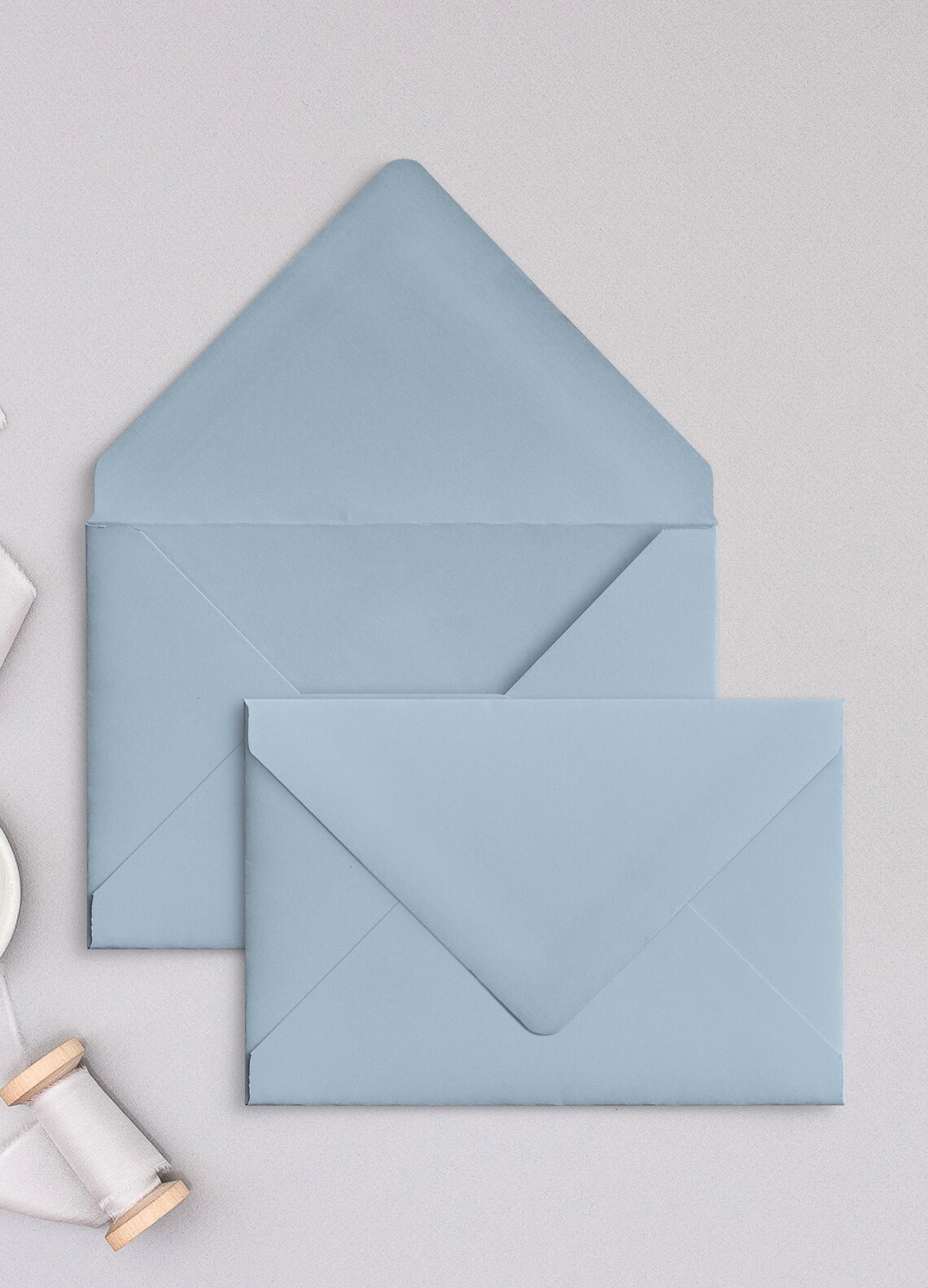 Dusty Blue Matte Envelopes A7.5 Blue Envelopes Light Blue | Etsy