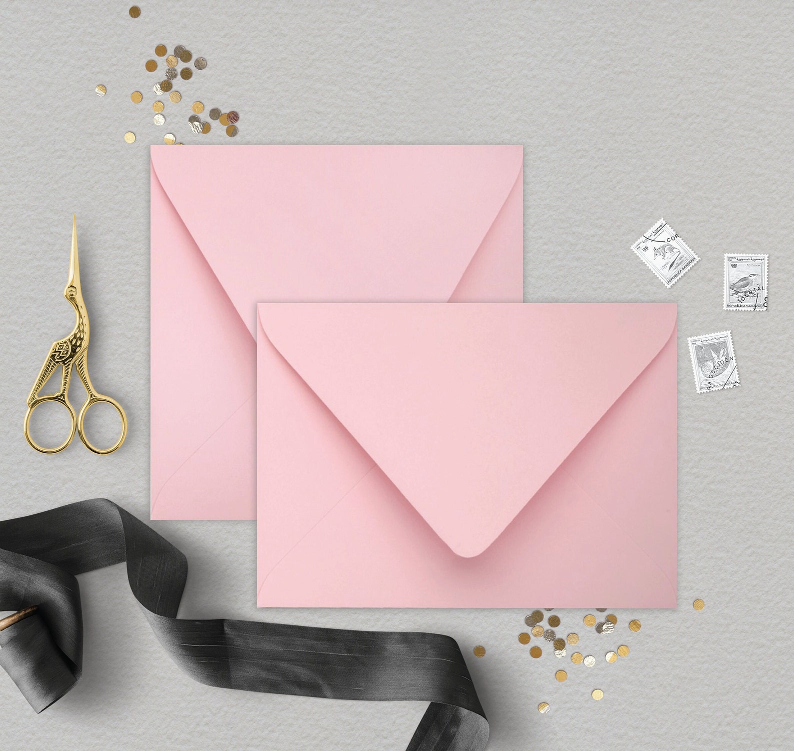 Candy Pink Envelopes Matte Pink Envelopes Light Pink - Etsy