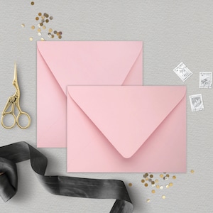 Candy Pink Envelopes Matte Pink Envelopes Light Pink Invitation ...