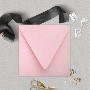 Candy Pink Envelopes Matte Pink Envelopes Light Pink Invitation ...