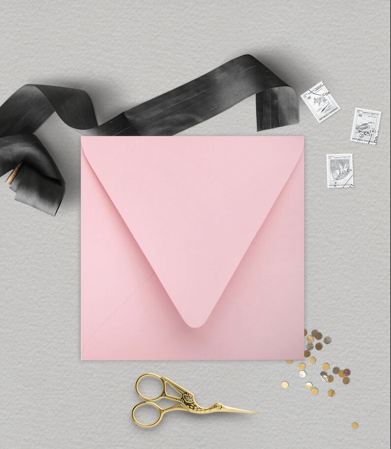 Candy Pink Envelopes Matte Pink Envelopes Light Pink - Etsy
