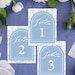 Dusty Blue Wedding Table Number| Arched Table Number Cards| French ...