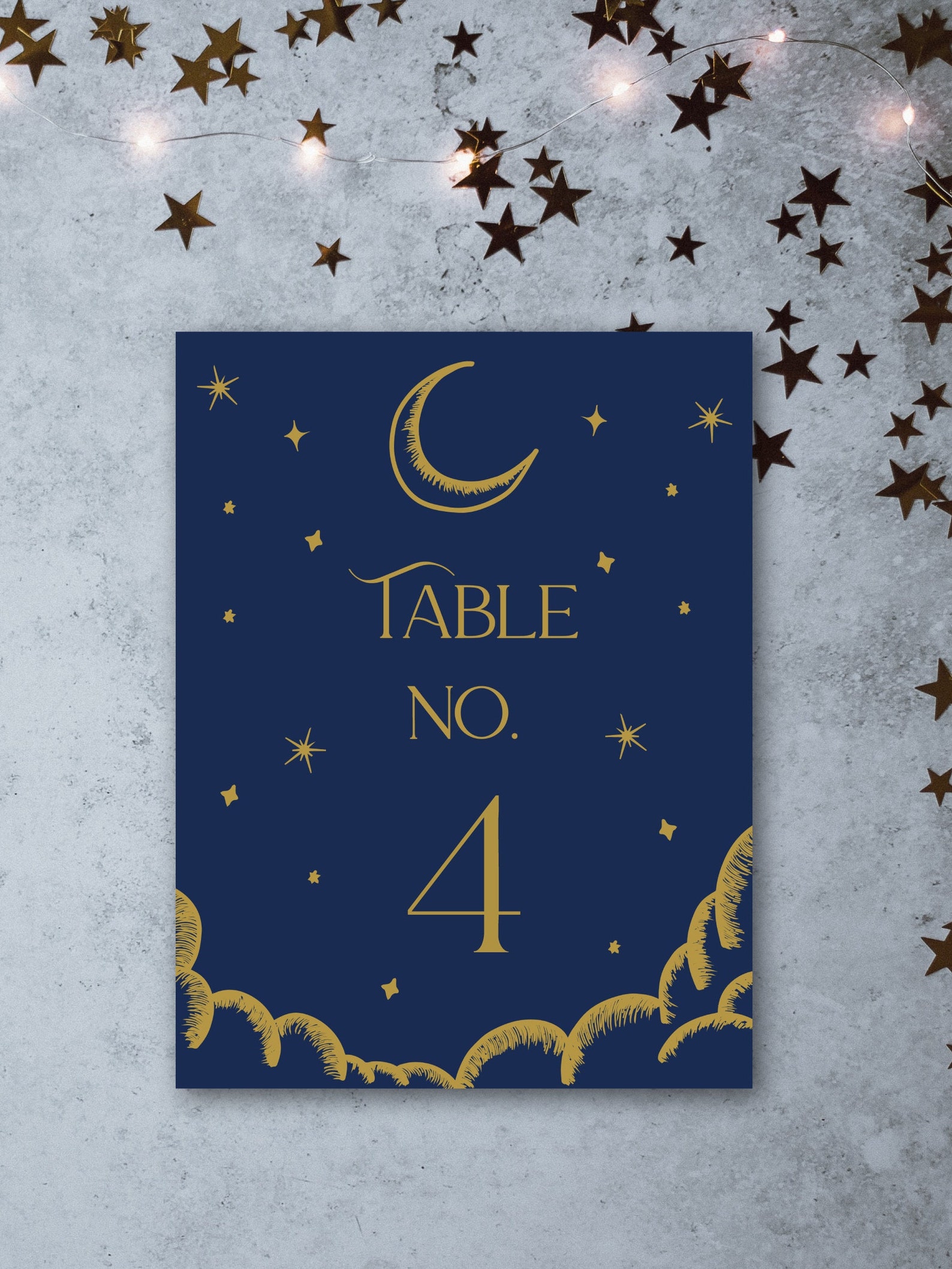 Celestial Wedding Table Numbers Starry Night Table Numbers - Etsy