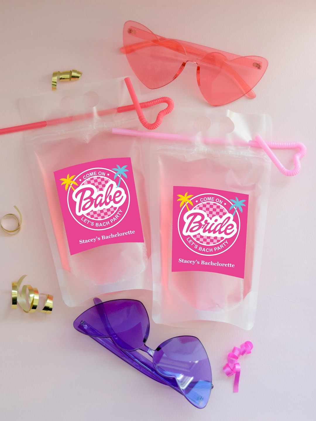 Let's Bach Party Doll Drink Pouches| Doll Bachelorette Drink Favor| Hot ...
