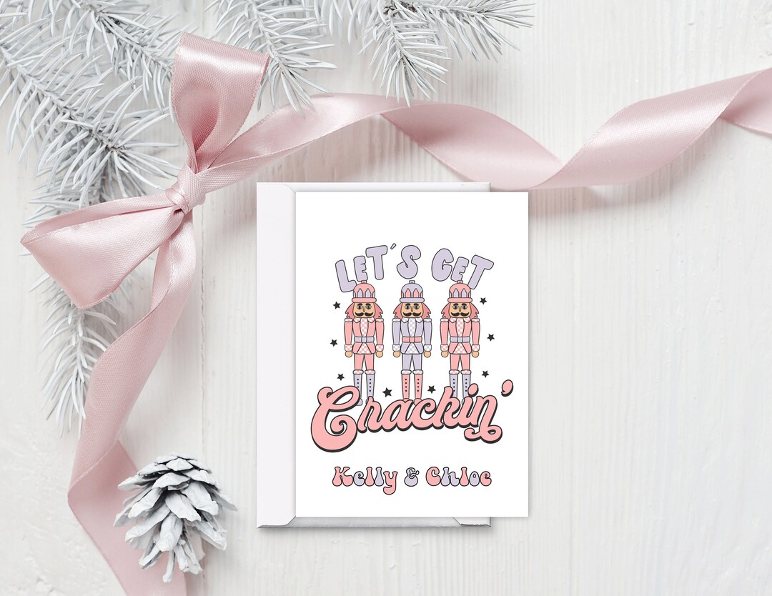 Personalized Christmas Cards| Pink Nutcracker Card| Handmade Custom ...