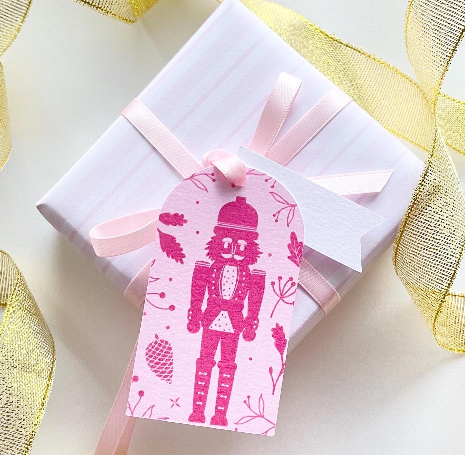 Pink Christmas Gift Tags and Sticker Bundle | Christmas Gift Wrapping ...