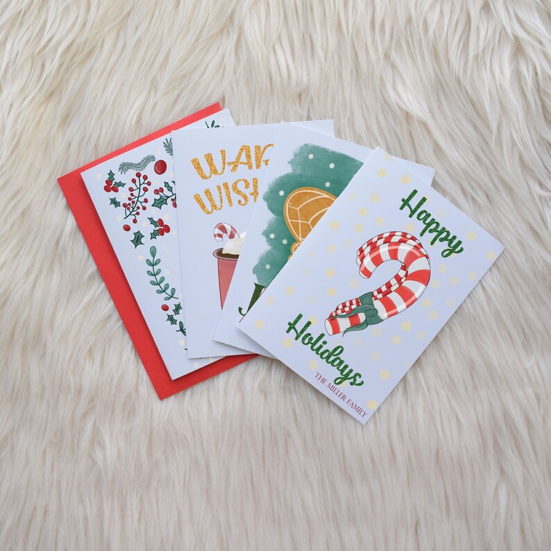 Personalized Christmas Cards Custom Christmas Cards Set - Etsy