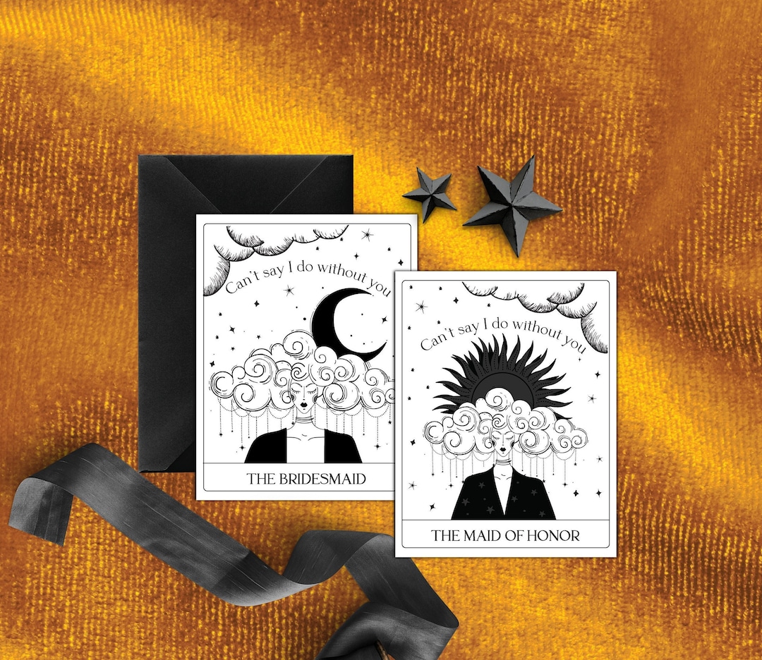 Bridesmaid Proposal Tarot Card| Maid of Honor Proposal Card| Will You ...