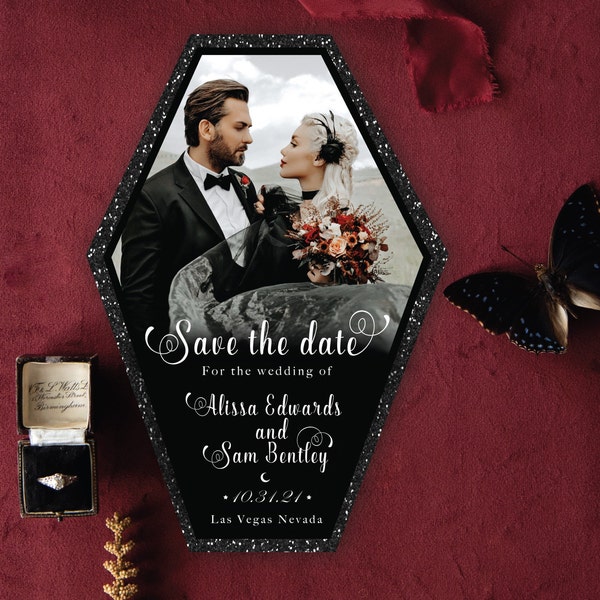 Coffin Shaped Wedding Invitation - Etsy