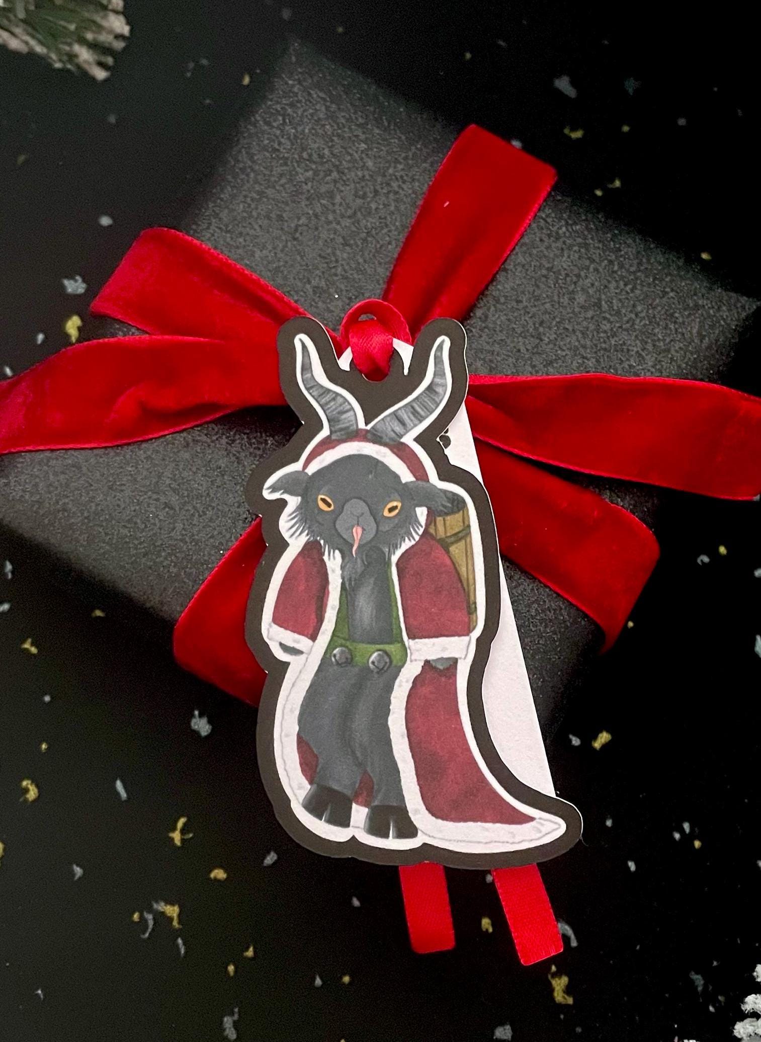 Merry Krampus Gift Tags | Goth Christmas Gift Tags | Creepy Holiday ...