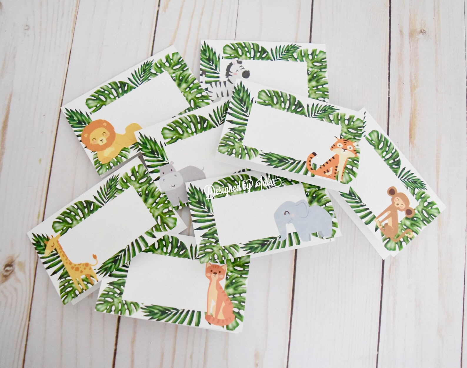 Printed Jungle Place Cards Jungle Food Tent CardsSafari | Etsy