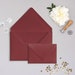 Scarlet Red Invitation Envelopes| Dark Red A7 Envelopes| Matte Burgundy ...