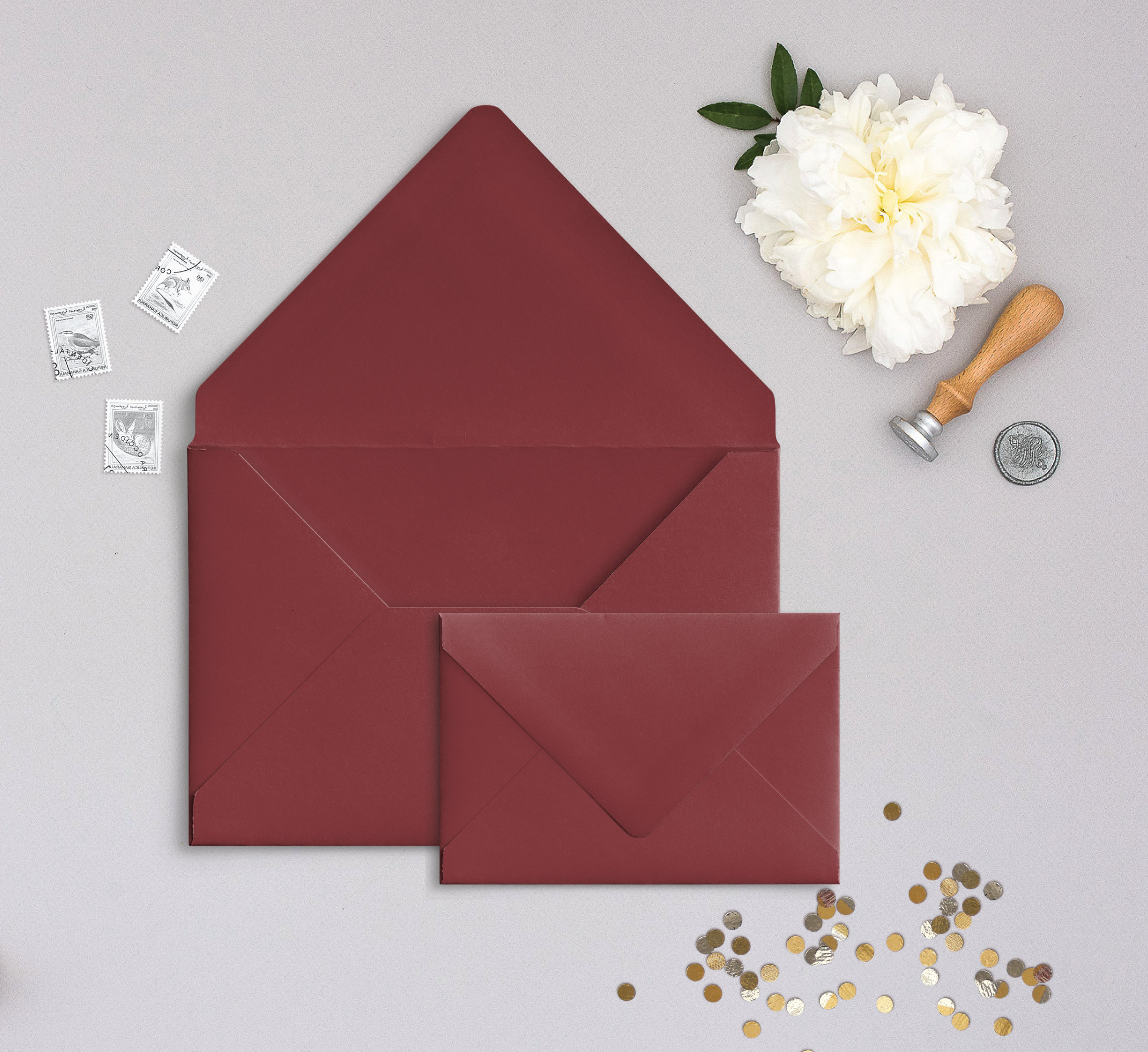 Scarlet Red Invitation Envelopes Dark Red A7 Envelopes Matte - Etsy