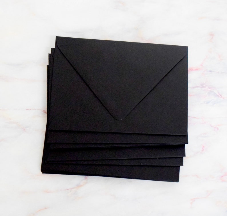 Black A7.5 Envelopes Matte Black Wedding Envelopes Ebony | Etsy