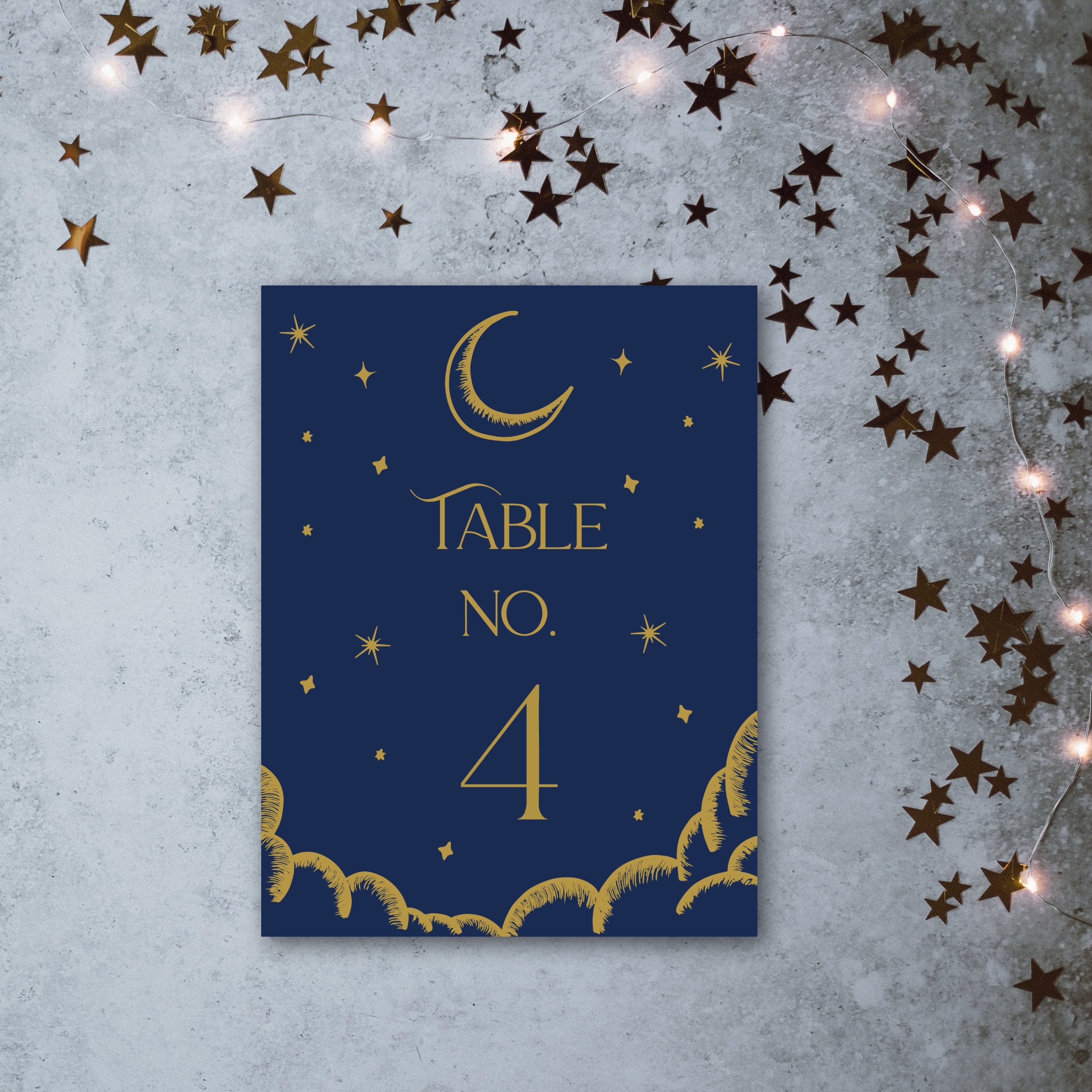 Celestial Wedding Table Numbers Starry Night Table Numbers - Etsy