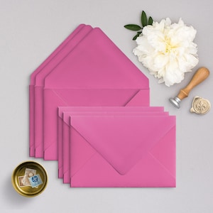 Fuchsia Matte Envelopes A7 Fuchsia Envelopes Hot Pink Euro Flap ...