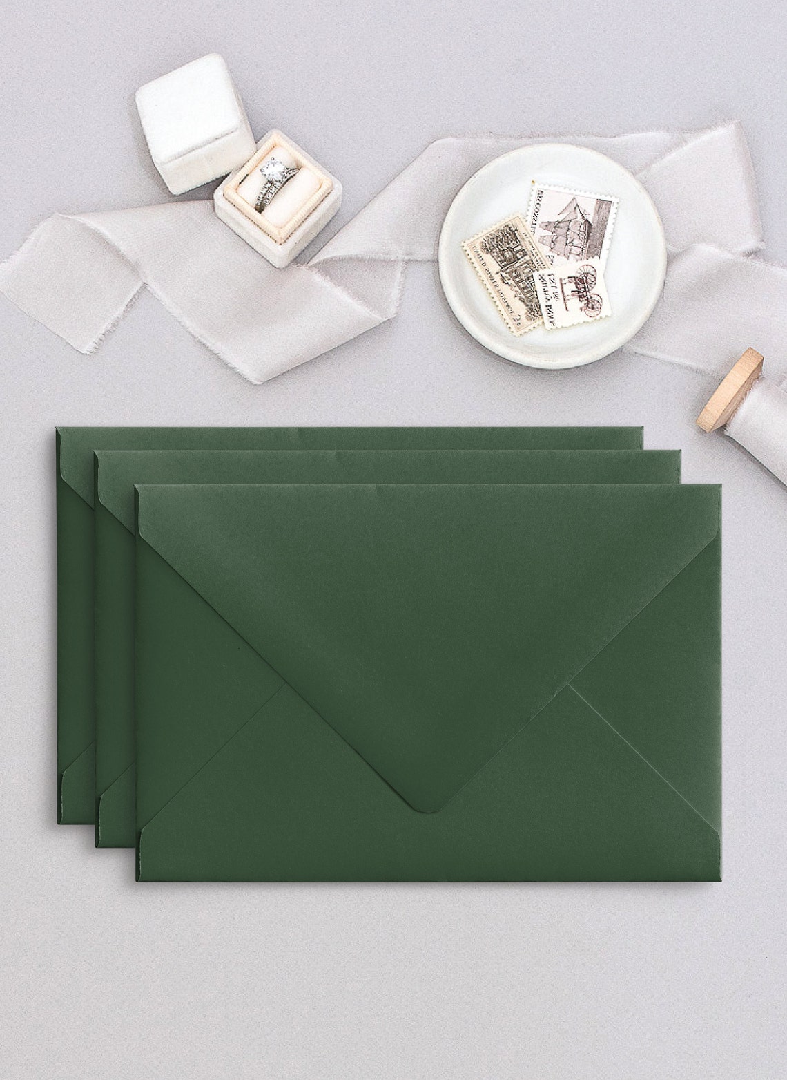 Forest Green Envelopes Dark Green A7.5 Envelopes Jungle - Etsy
