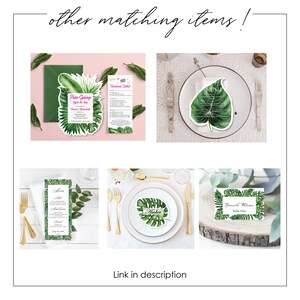 Tropical Wedding Table Number|monstera Table Number| Palm Leaf Printed ...