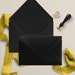 Black A7.5 Envelopes| Matte Black Wedding Envelopes| Ebony Euro Flap ...