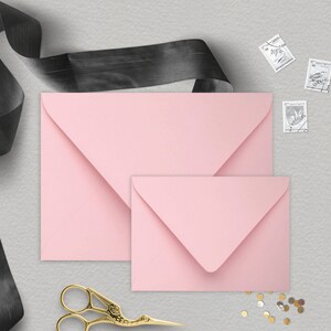 Candy Pink Envelopes Matte Pink Envelopes Light Pink Invitation ...