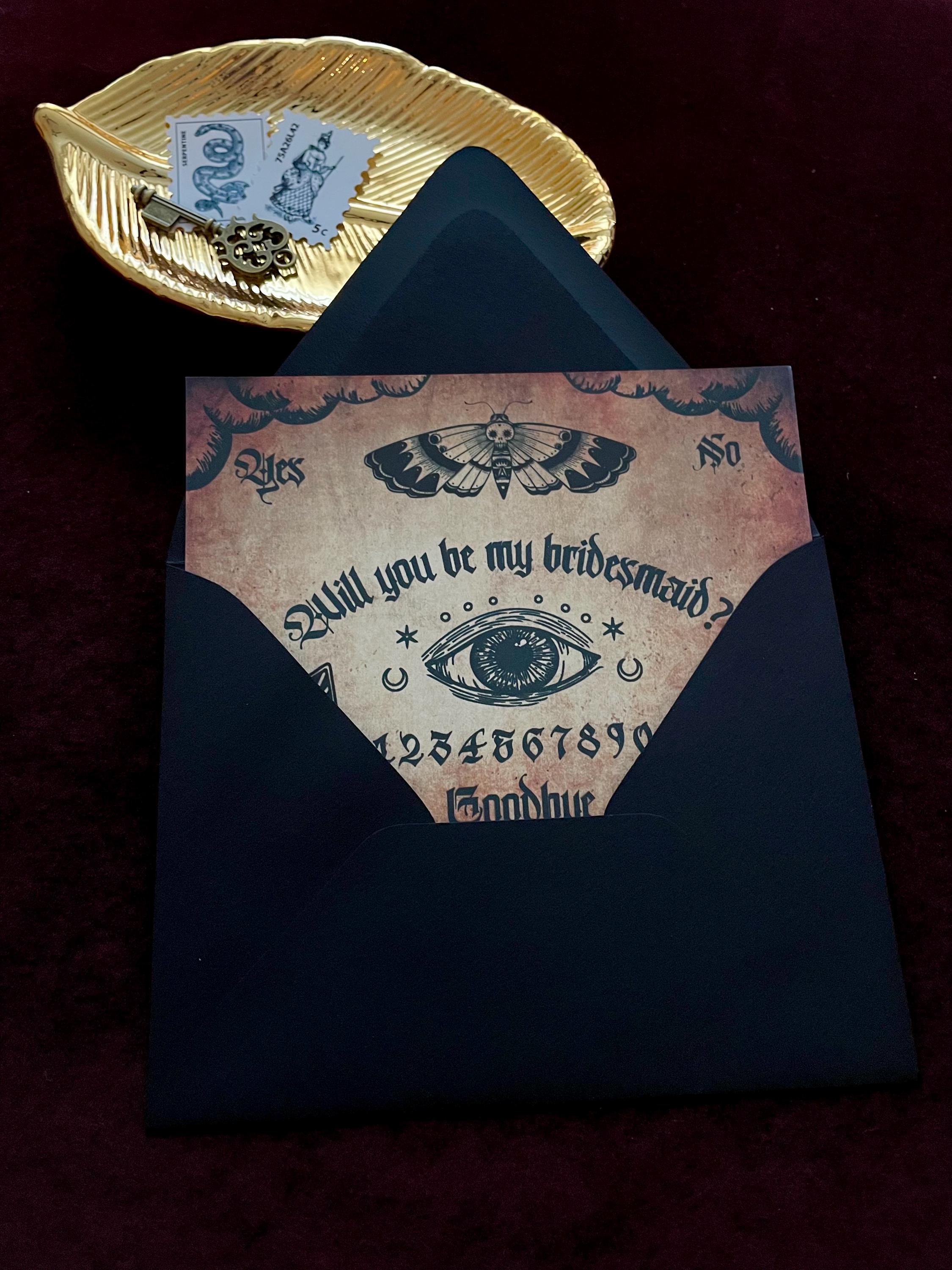 Ouija Board Bridesmaid Proposal Card| Gothic Maid of Honor Proposal ...