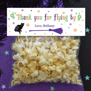 Personalized Halloween Labels Halloween Bag Topper Witch Party Favor ...