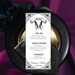 Gothic Wedding Menu Till Death Menu Cards Skeleton Wedding Menu Spider ...