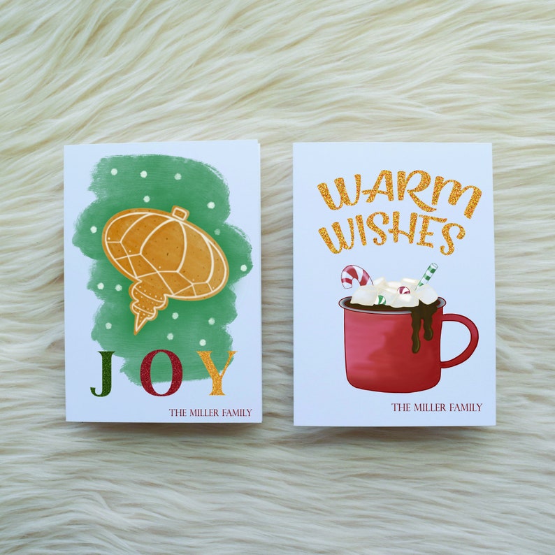 Personalized Christmas Cards Custom Christmas Cards Set - Etsy