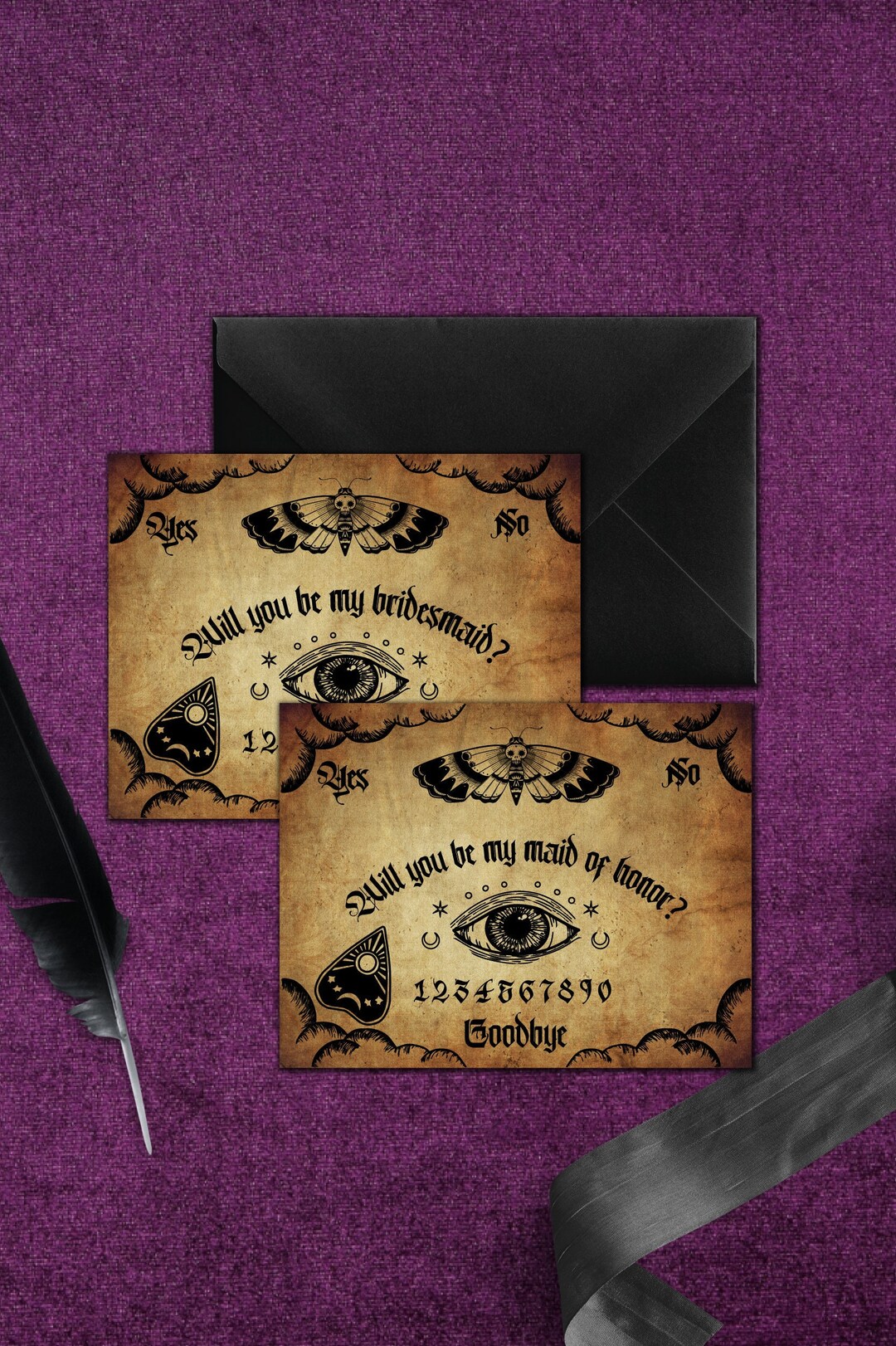 Ouija Board Bridesmaid Proposal Card| Gothic Maid of Honor Proposal ...