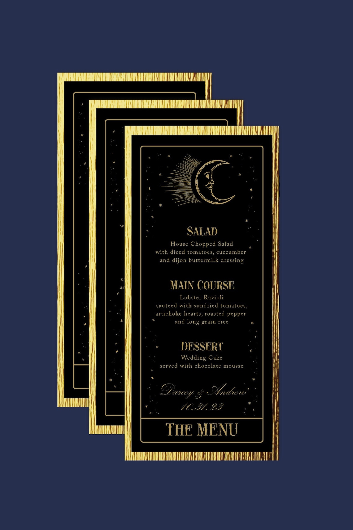 Tarot Wedding Menu Cards | Celestial Wedding Menu | Tarot Printed Menu ...
