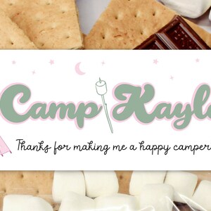 Camping Bag Topper Labels Glamping Treat Bag Toppers Camp - Etsy