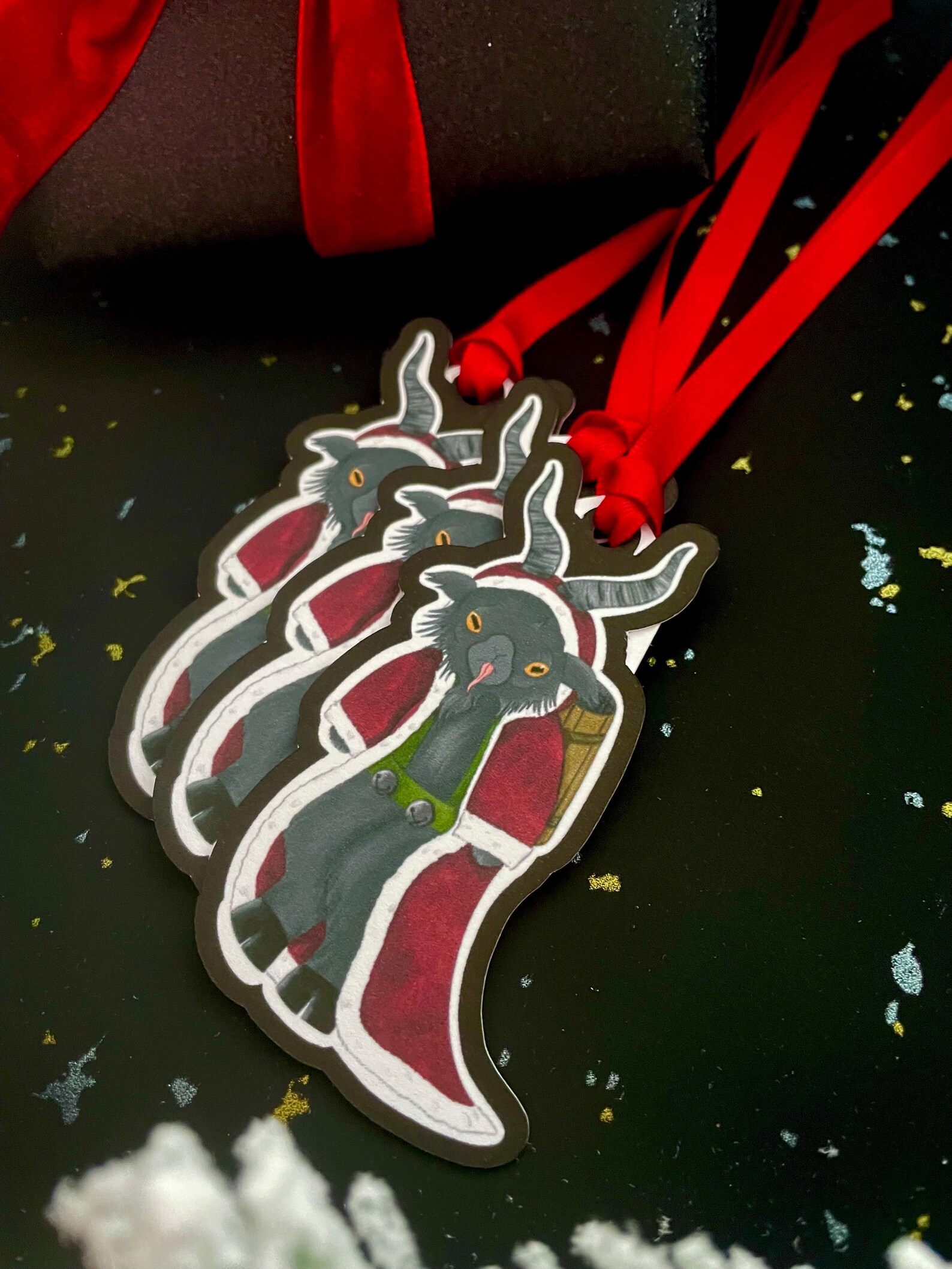 Merry Krampus Gift Tags | Goth Christmas Gift Tags | Creepy Holiday ...