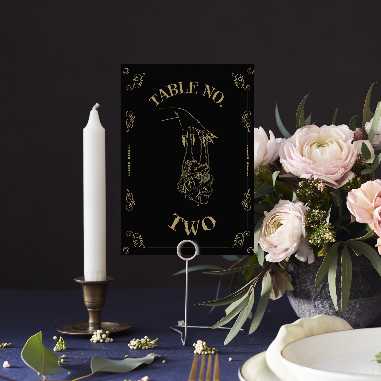 Tarot Wedding Table Numbers Celestial Table Numbers Black - Etsy
