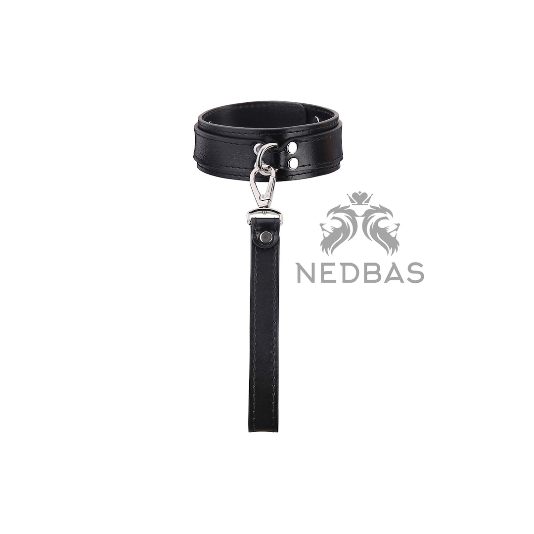 Leather Choker With Leash, Slave Choker, BDSM Choker, Black Leather ...