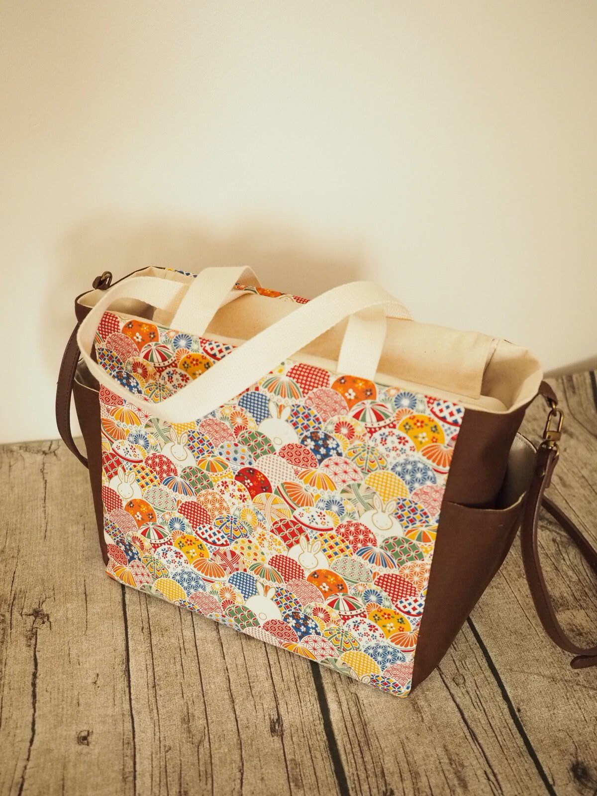 Japanese Rabbit Print Shoulder Bag, Crossbody Bag, Handbag With ...