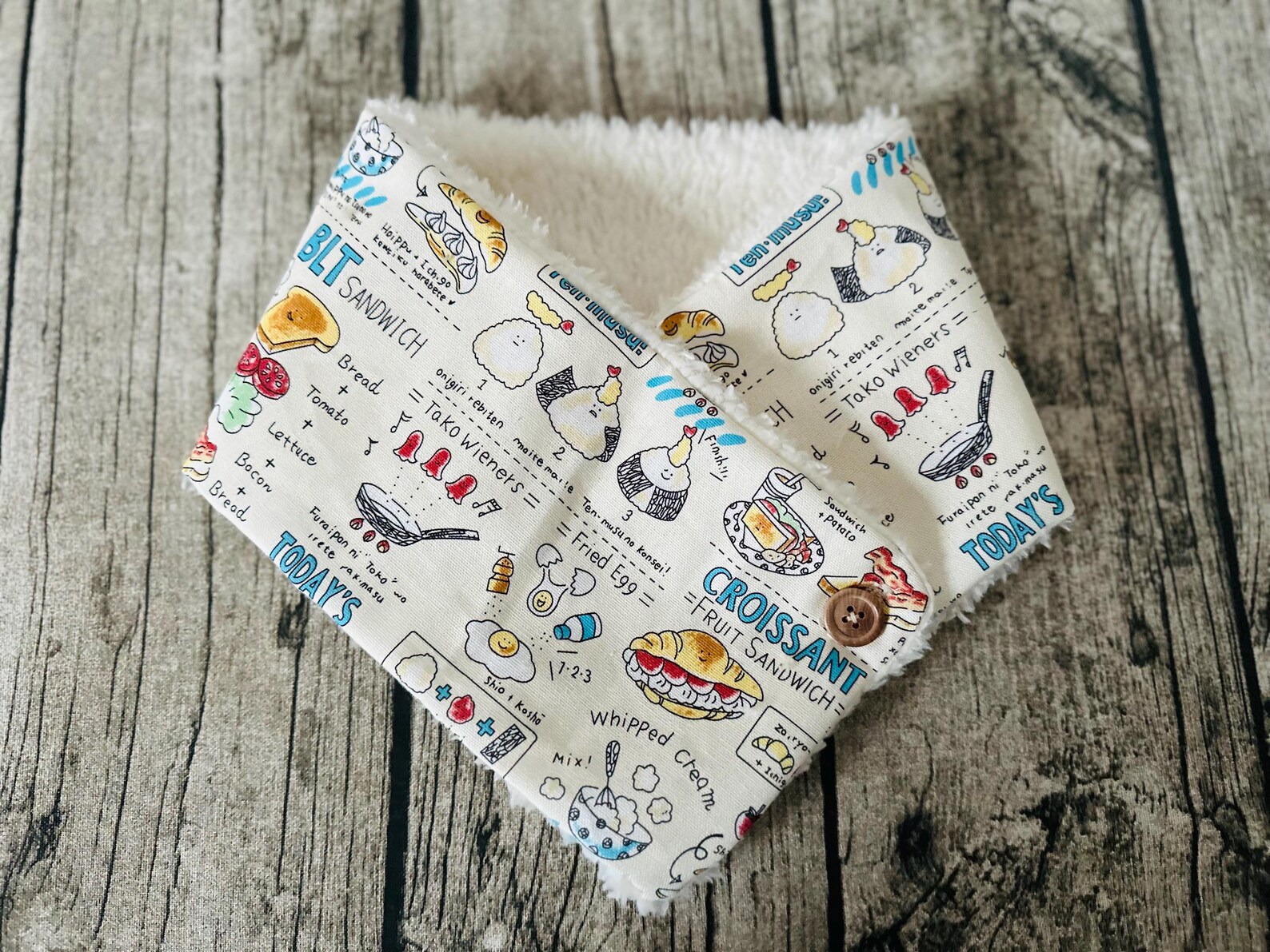 Handmade Cartoon Tale Print Fleece Scarf Neck Warmer, Personalised Gift ...