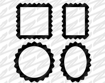 Oval frame svg | Etsy