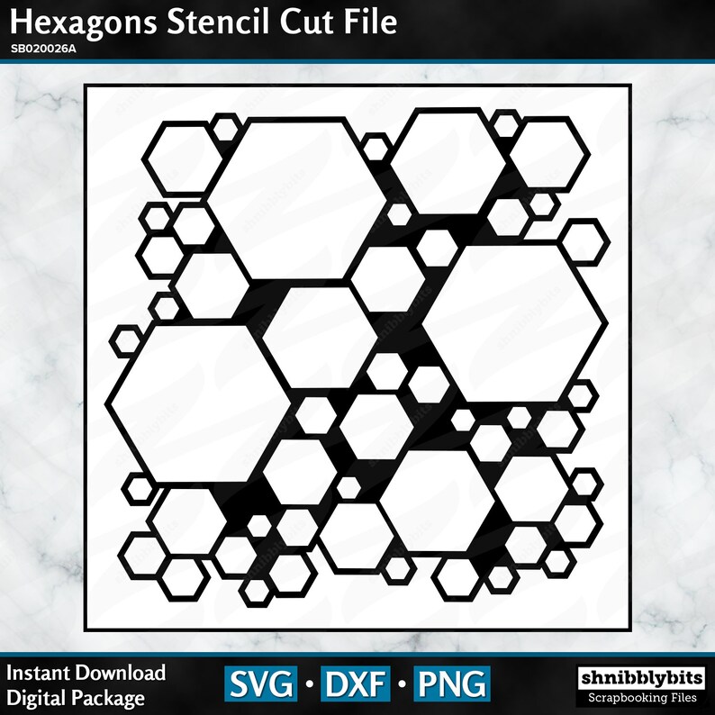 Craft Supplies & Tools Paper, Party & Kids DXF Geometric Hexagon ...