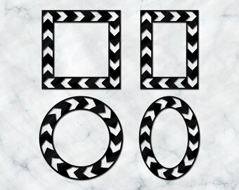 Chevron Frames | Etsy