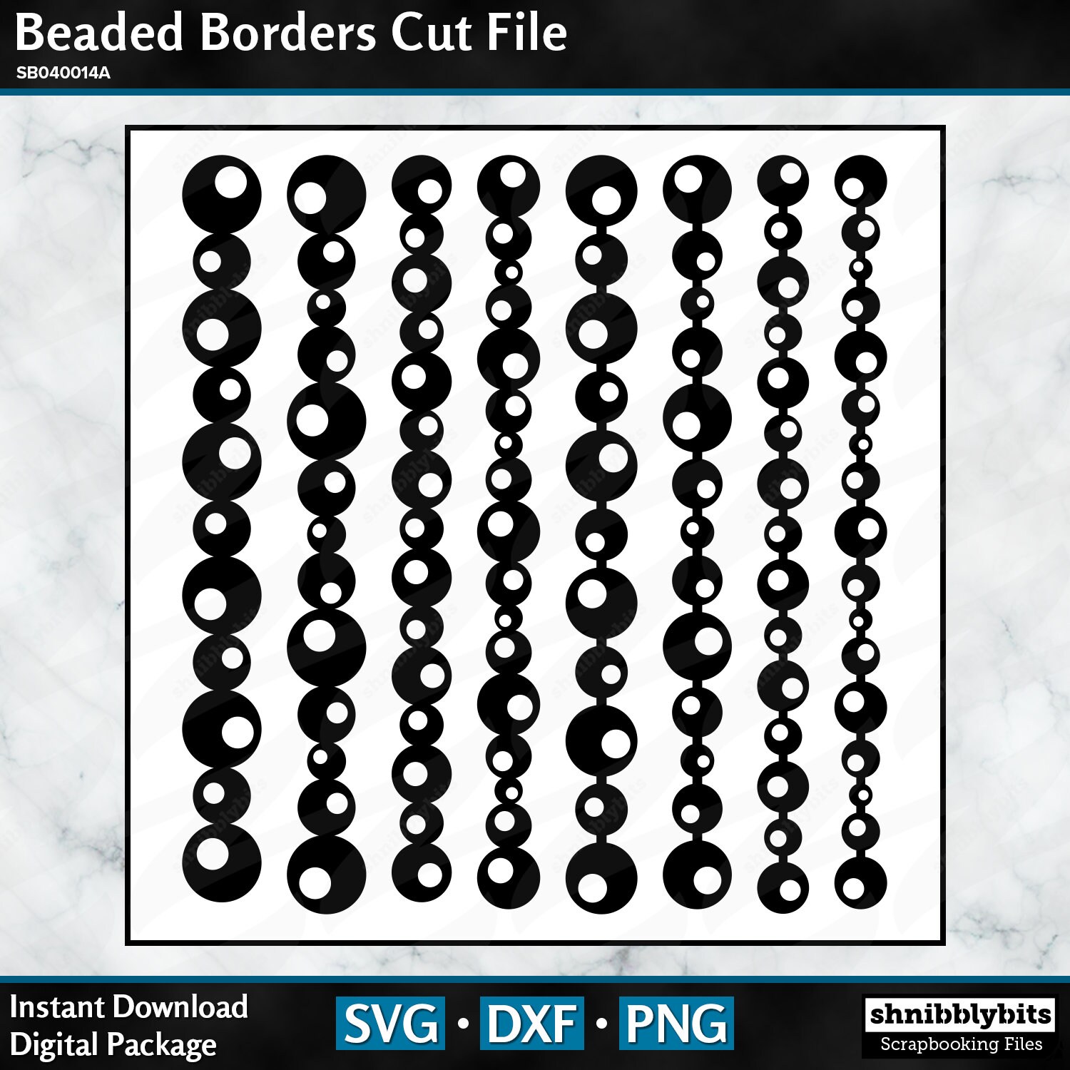 Beaded Border Cut File SVG Digital download cut file in svg | Etsy