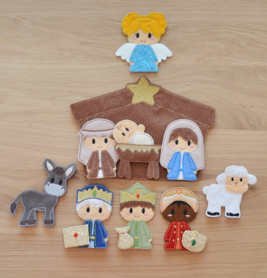 Christmas Nativity Scene Nativity Figures Finger Puppets - Etsy