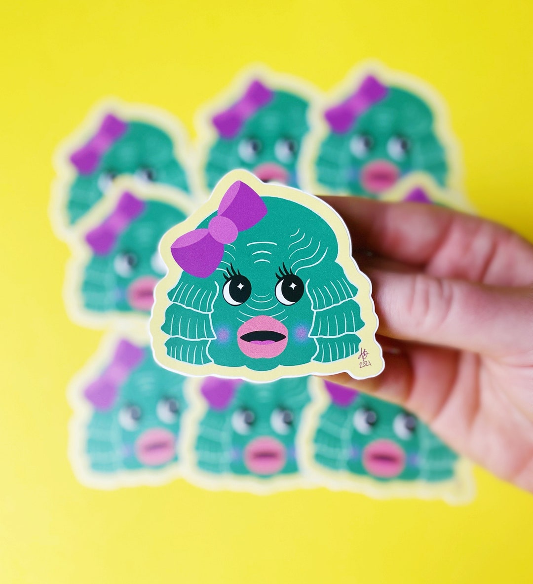 Creature Kewpie Cutie 3 Sticker, Cute Swamp Creature Art Decal, Kawaii ...