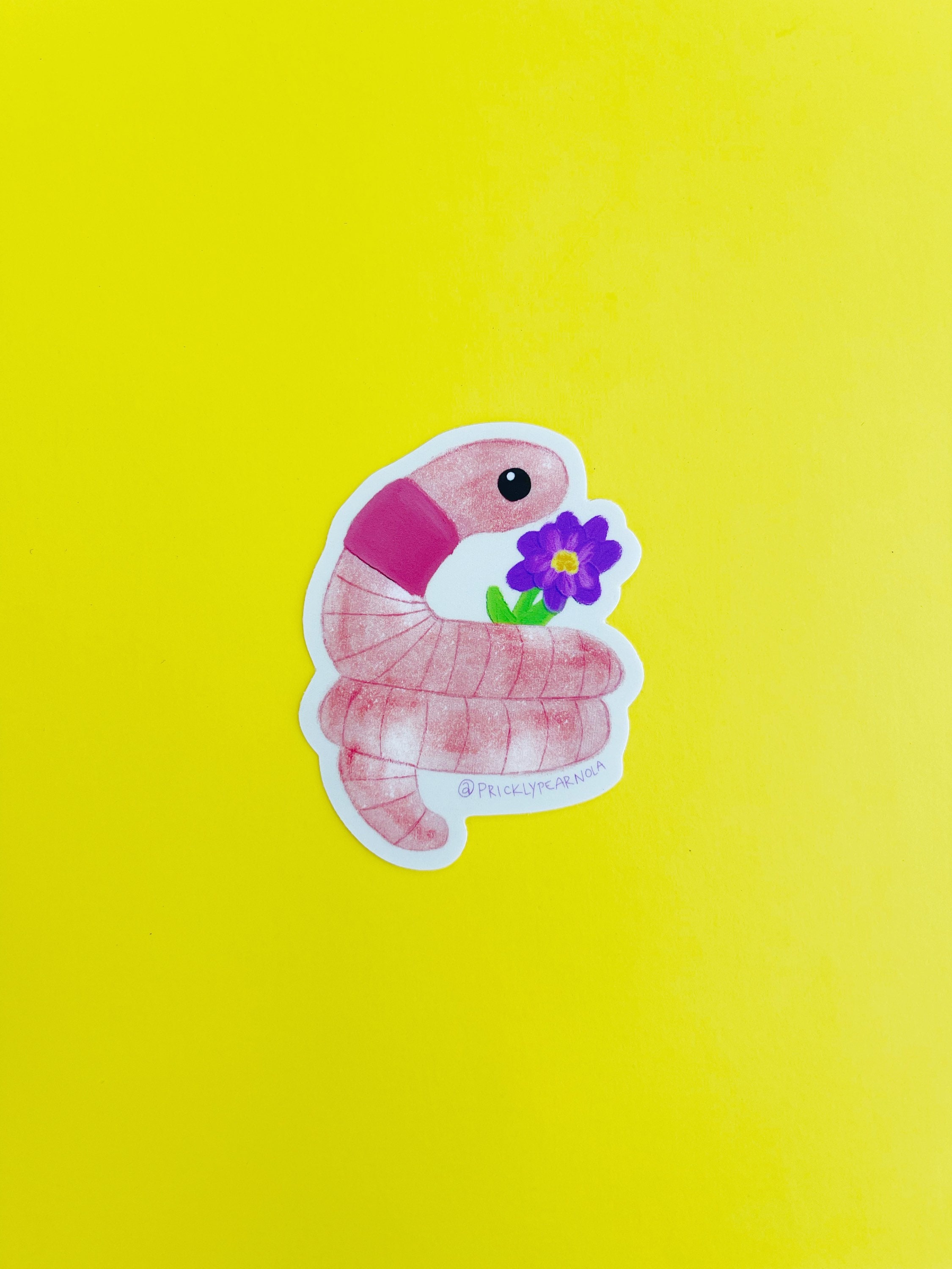 Earthworm 3 Sticker Cute Worm Art Decal Kawaii Earthworm - Etsy