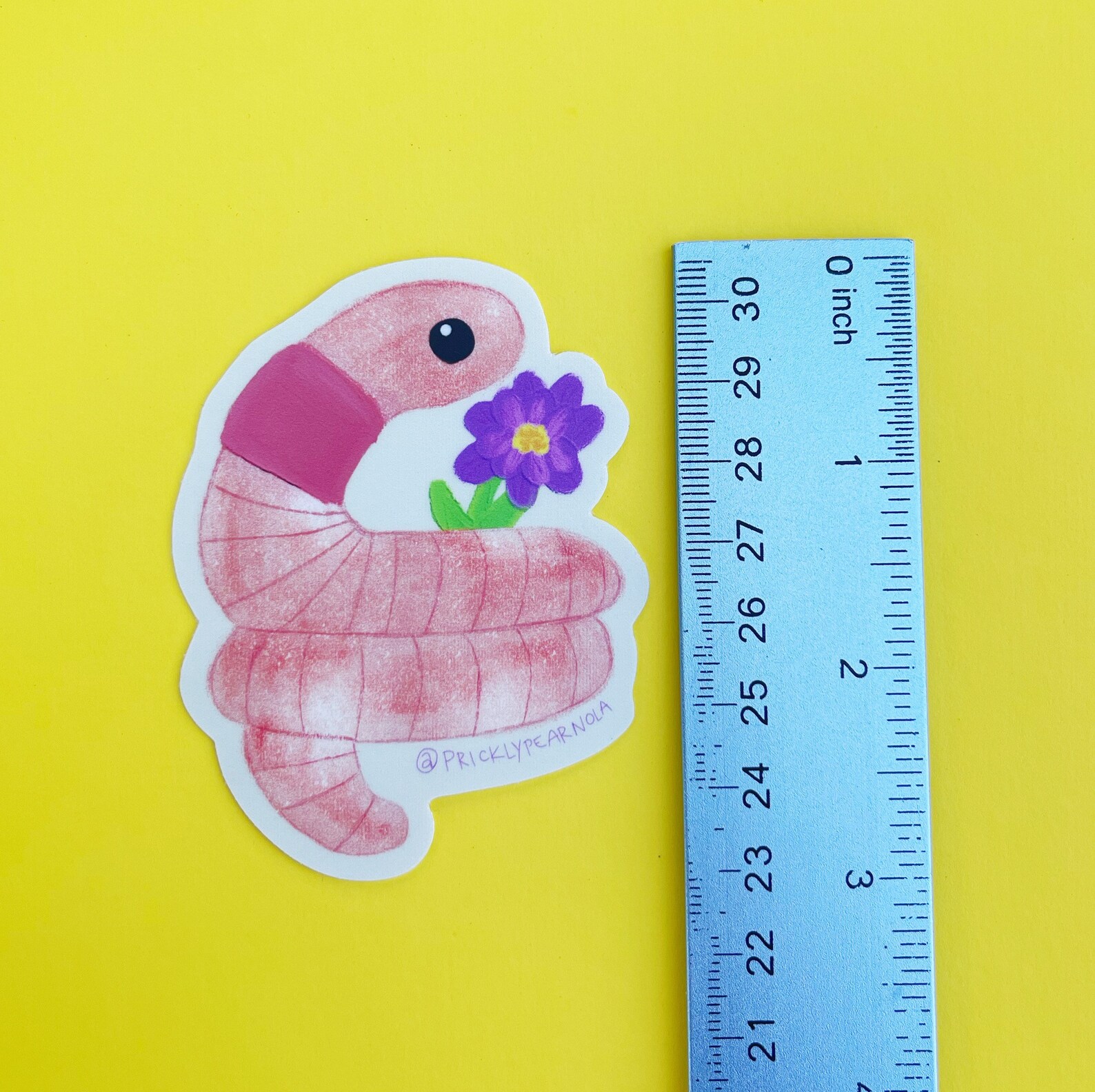 Earthworm 3 Sticker Cute Worm Art Decal Kawaii Earthworm | Etsy