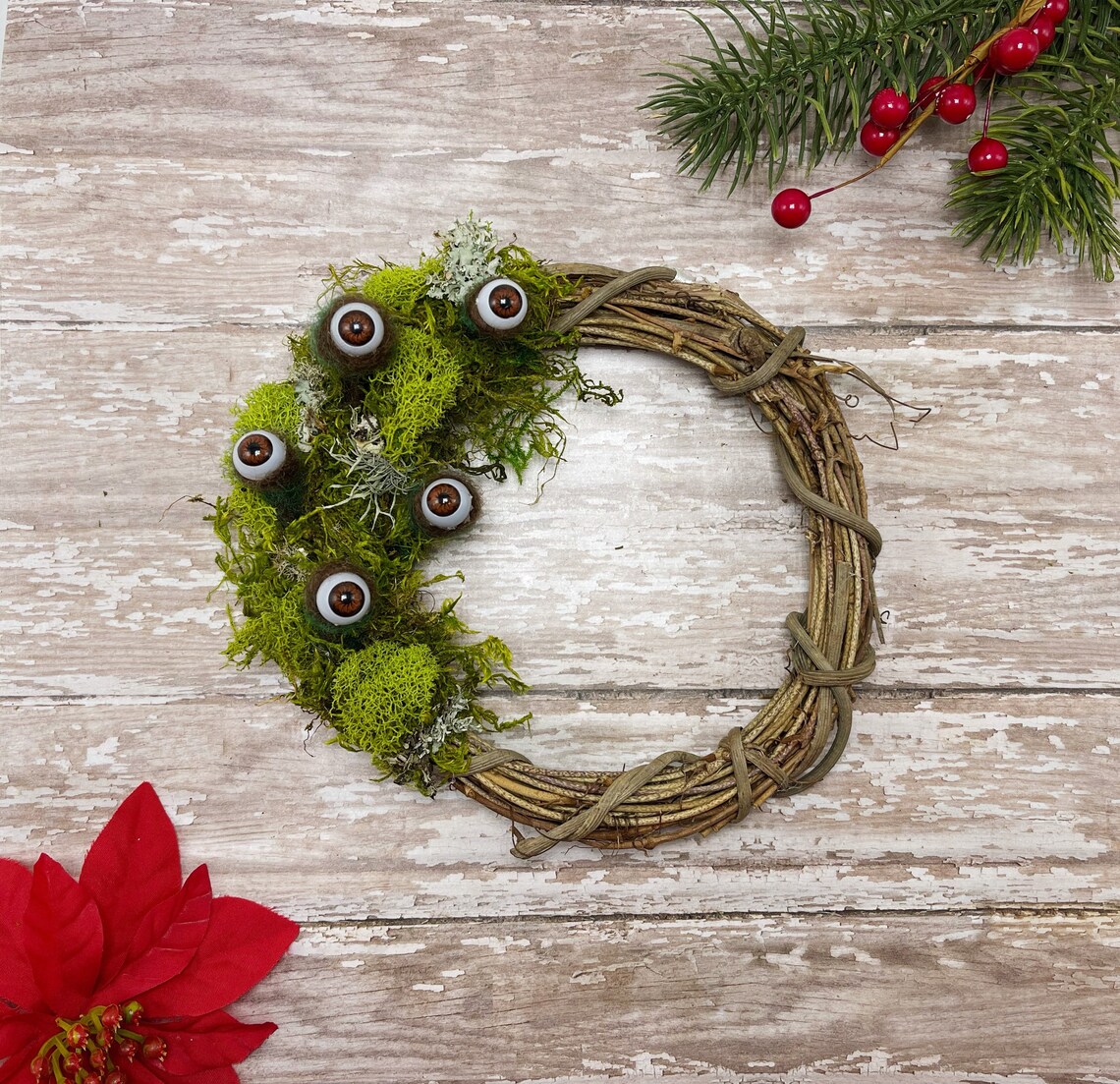 Small 6 Eye Lichen Wreath Labyrinth Movie Gift Idea Creepy | Etsy