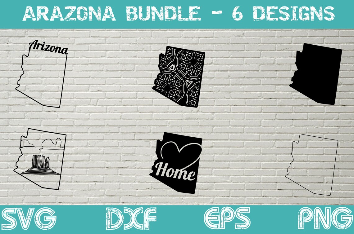 SVG ARIZONA BUNDLE Svg Silhouette Cut Files Svg Bundle Clipart Design ...