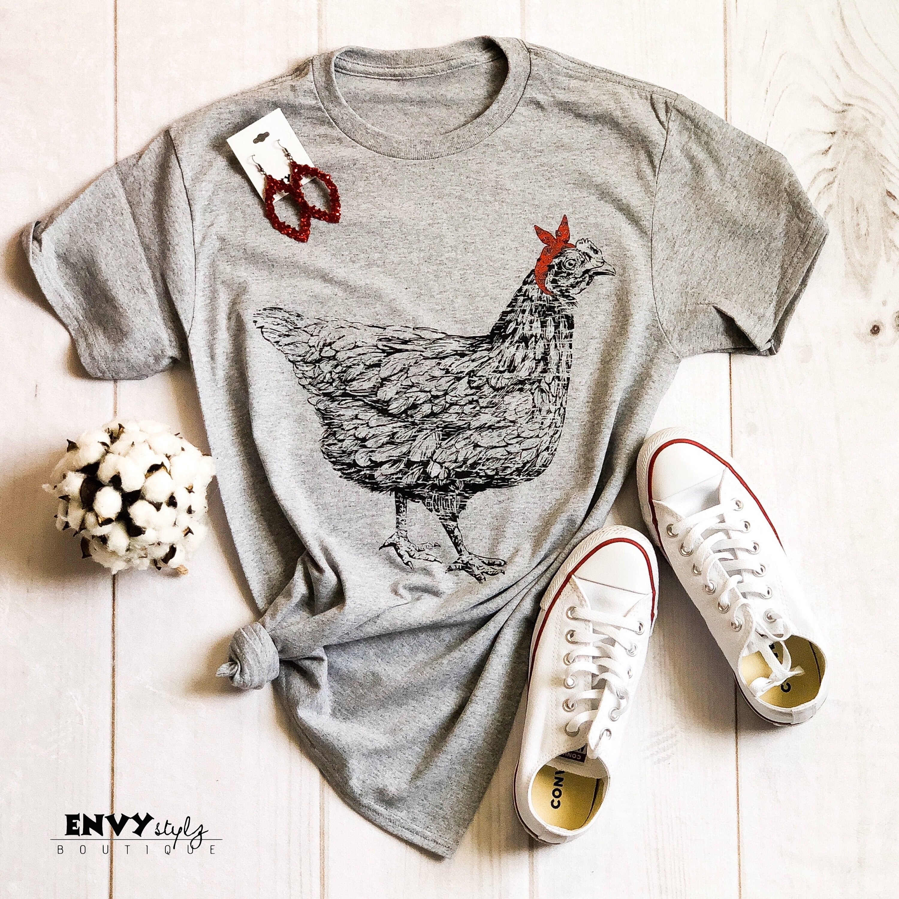 Bandana Chicken Graphic Tee Cute Chicken Shirt Graphic Tees - Etsy