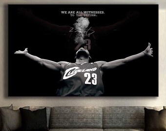 Lebron james canvas | Etsy
