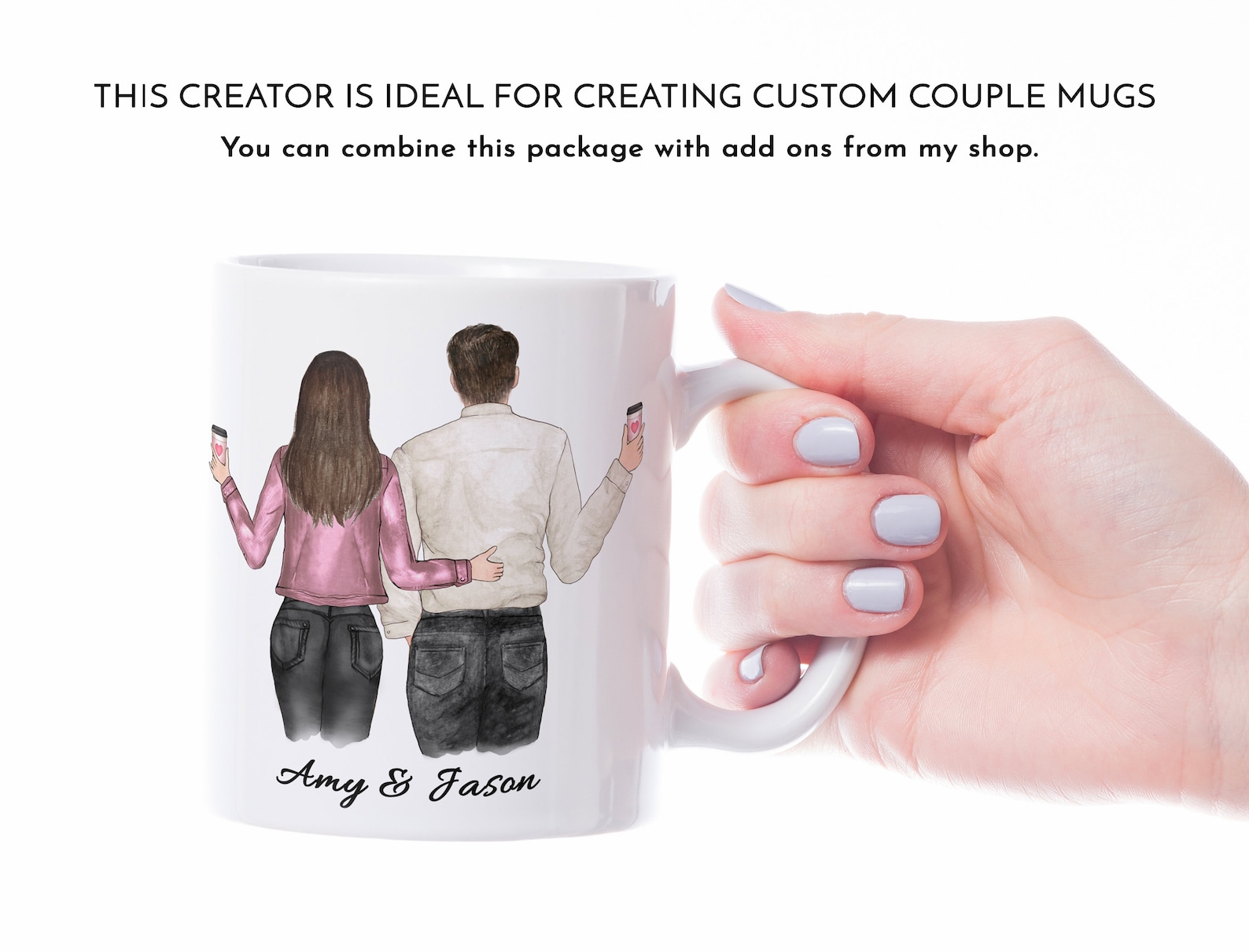 COUPLE CREATOR Couple Clipart Custom Male and Female Best Friends ...